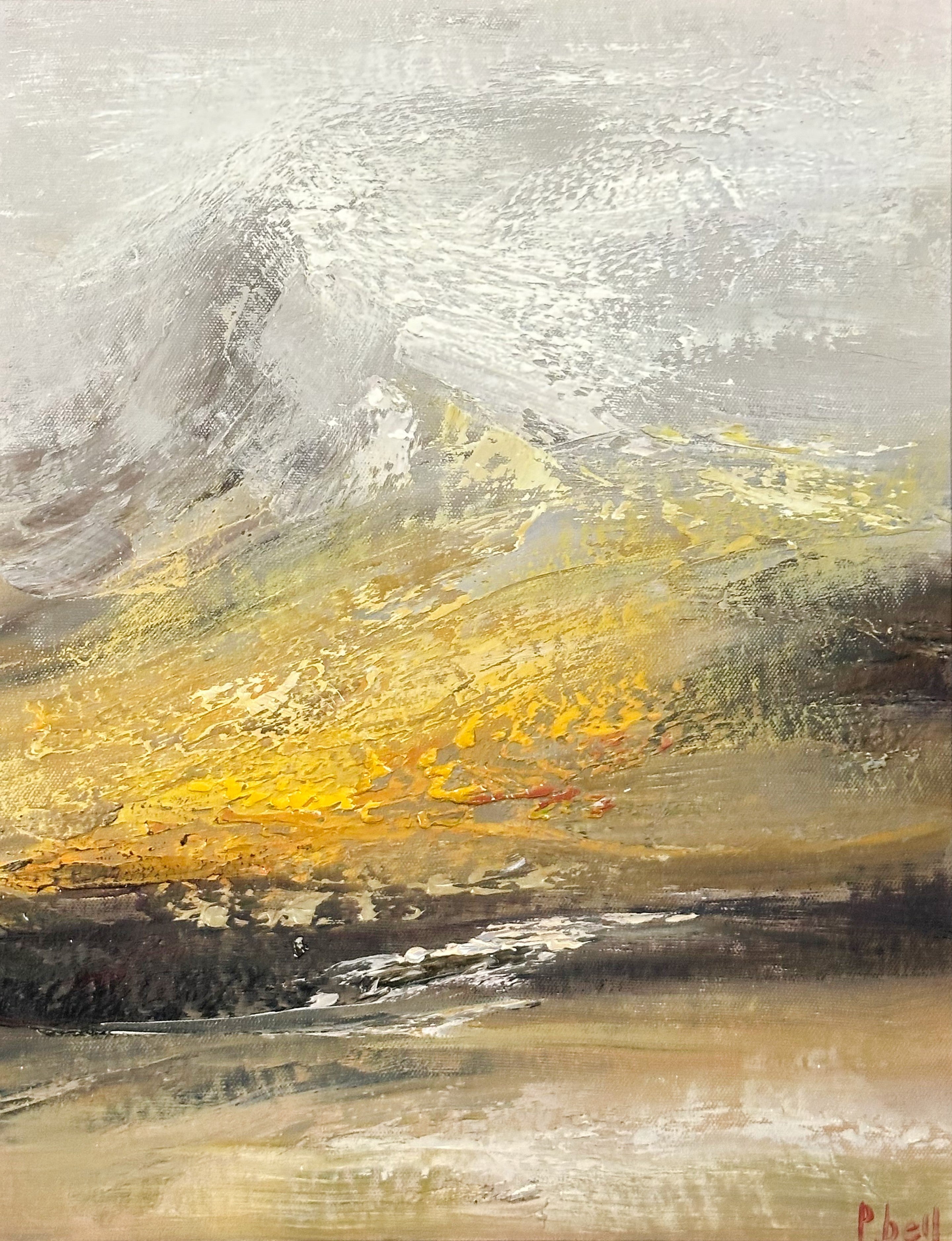 P. Bell Oil on Canvas Impressionism Landscape Decorative Painting ...